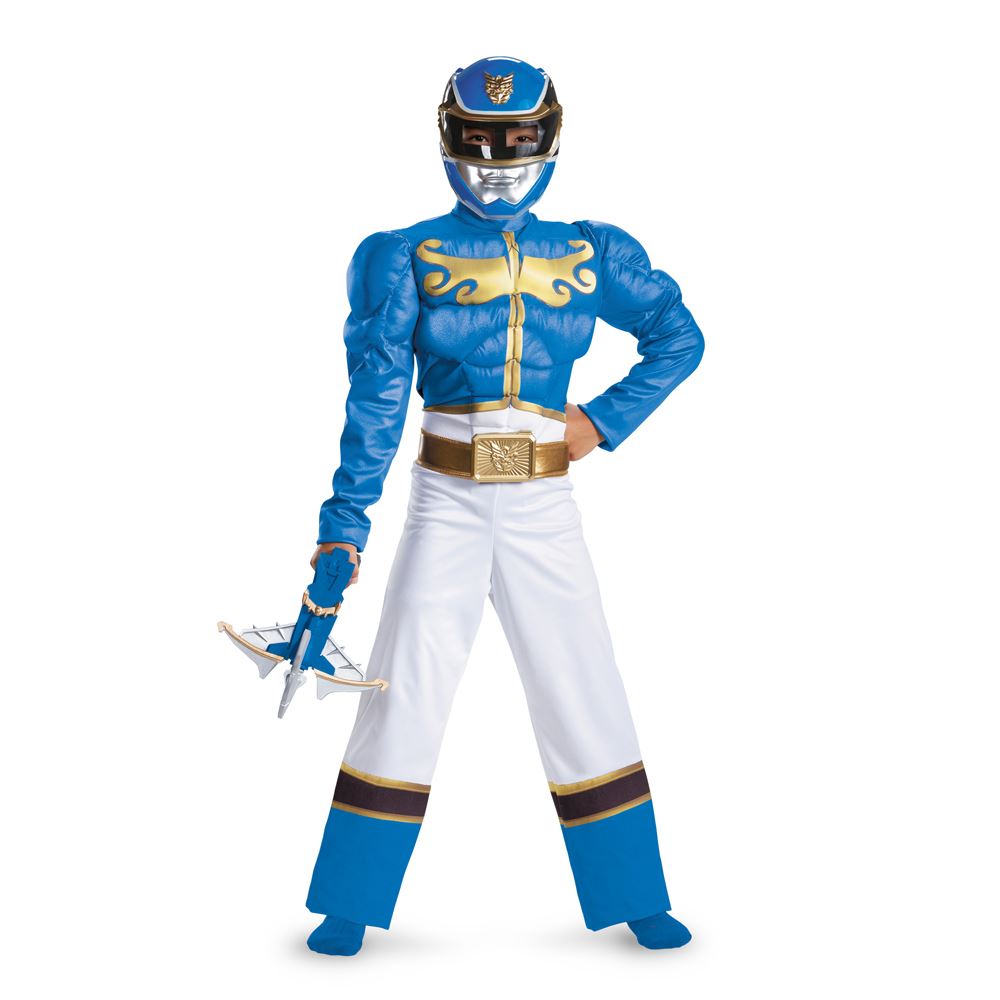 Kids Blue Ranger Megaforce Muscle Boys Costume | $25.99 | The Costume Land