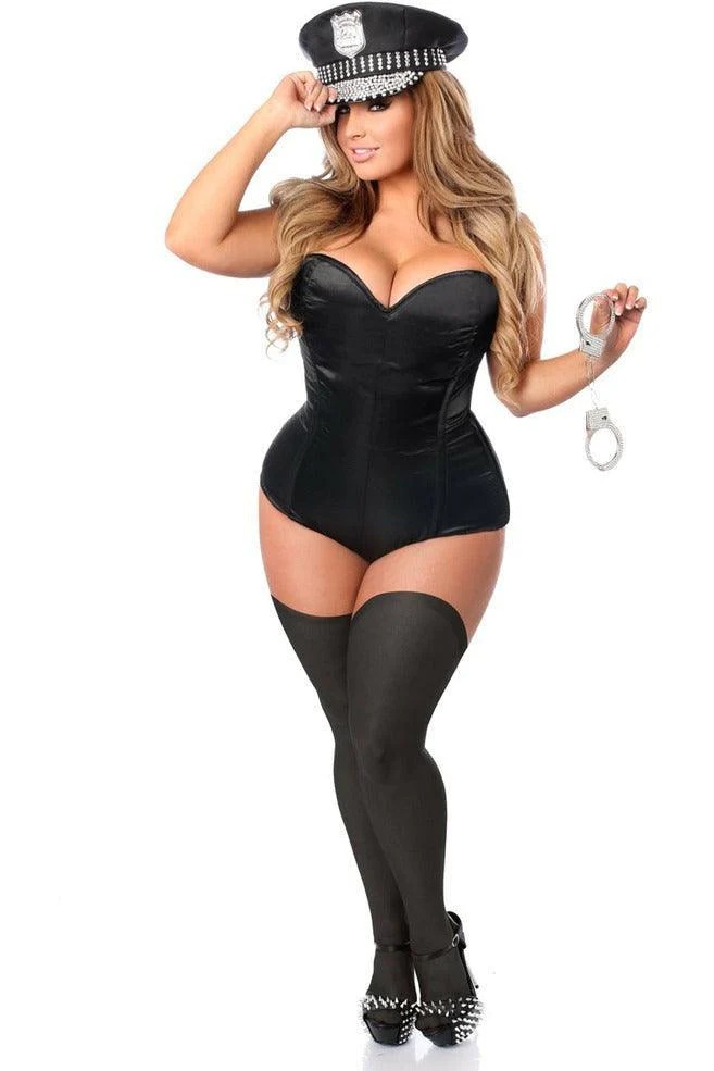 Adult Plus Size Rhinestone Cop Corset Women Costume 10399 The Costume Land