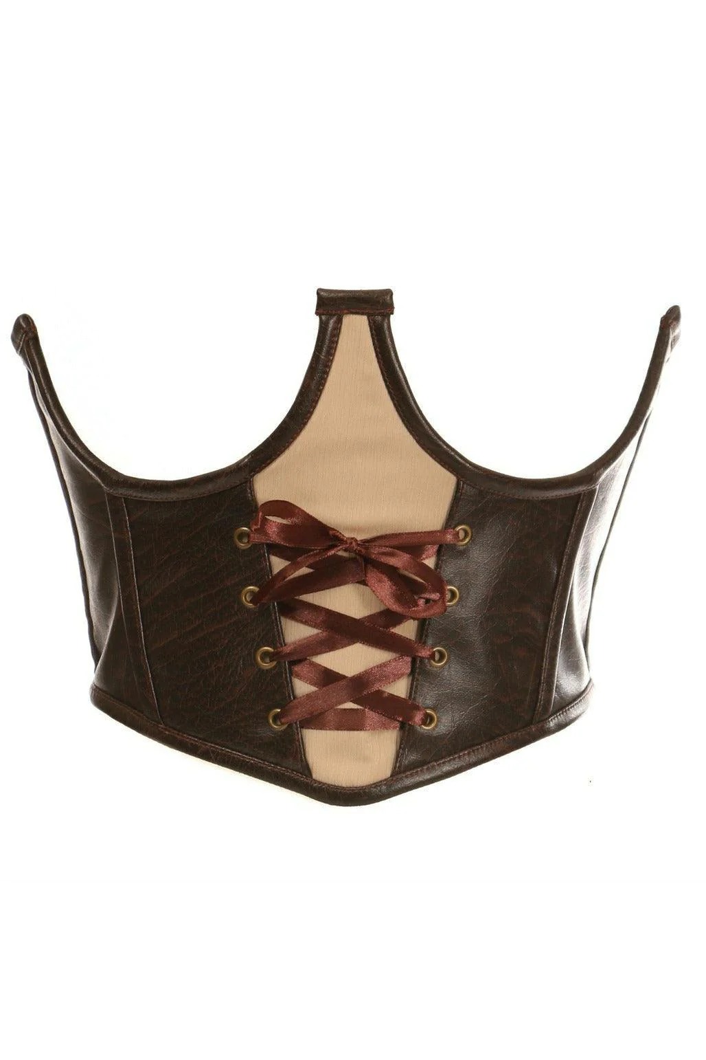 Adult Plus Size Leather Steel Boned Waist Cincher Corset 8299 The