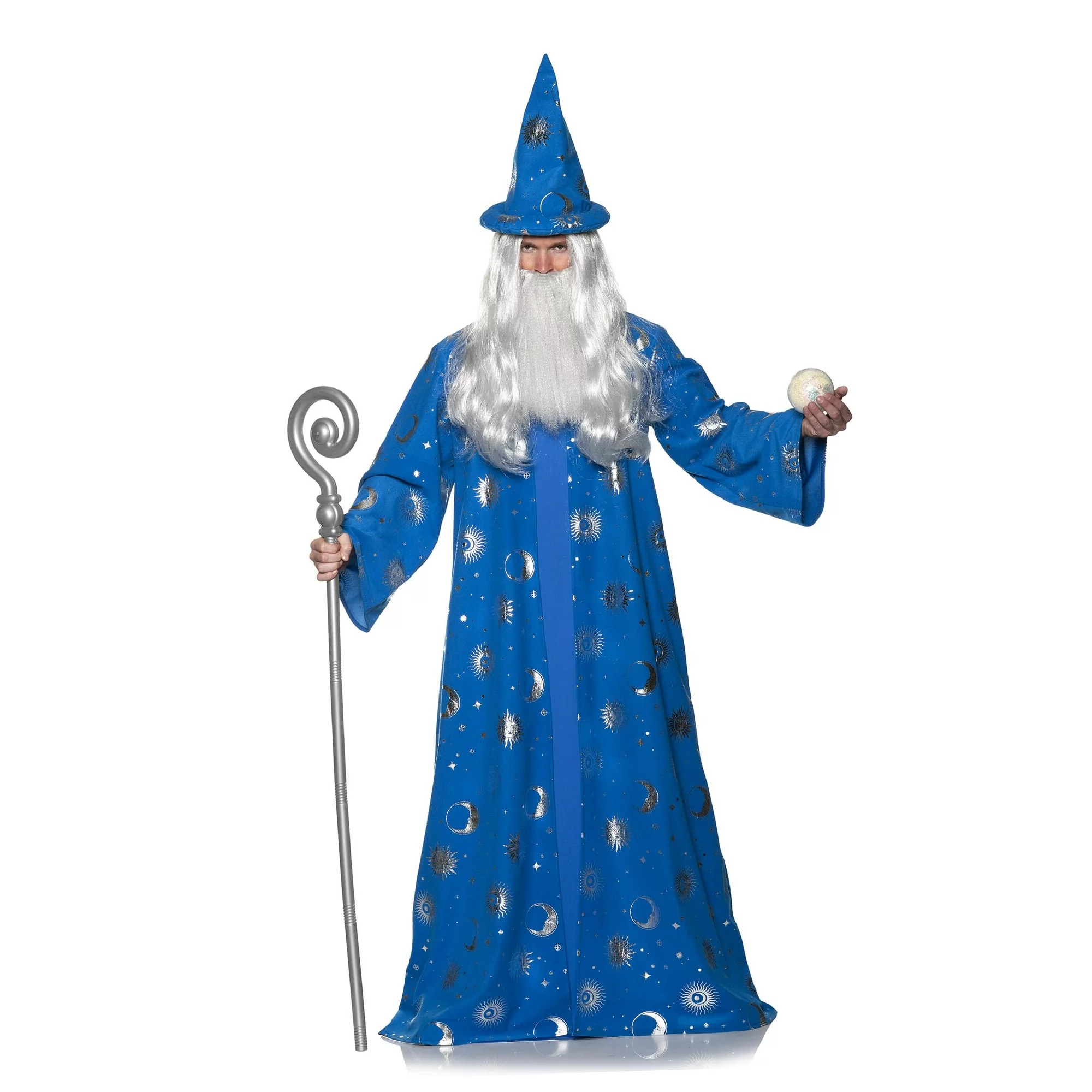 Adult Celestial Wizard Men Blue Robe Costume 61 99 The Costume Land